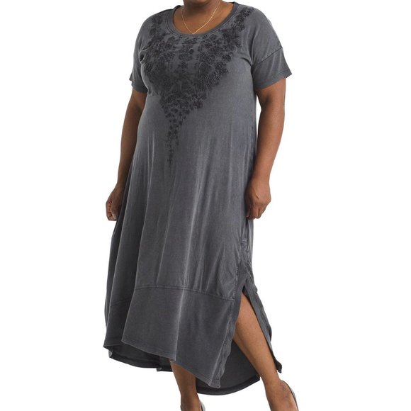 Caite | Dresses | New Caite Distressed Embroidered Bobbi Midi Dress ...